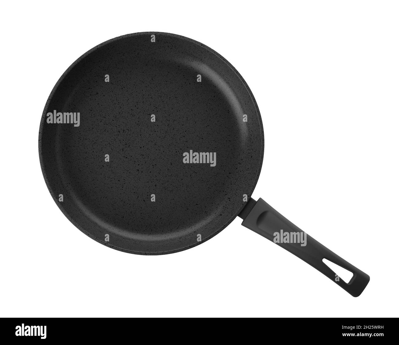 Modern clean frying pan isolated on white, top view Stock Photo - Alamy