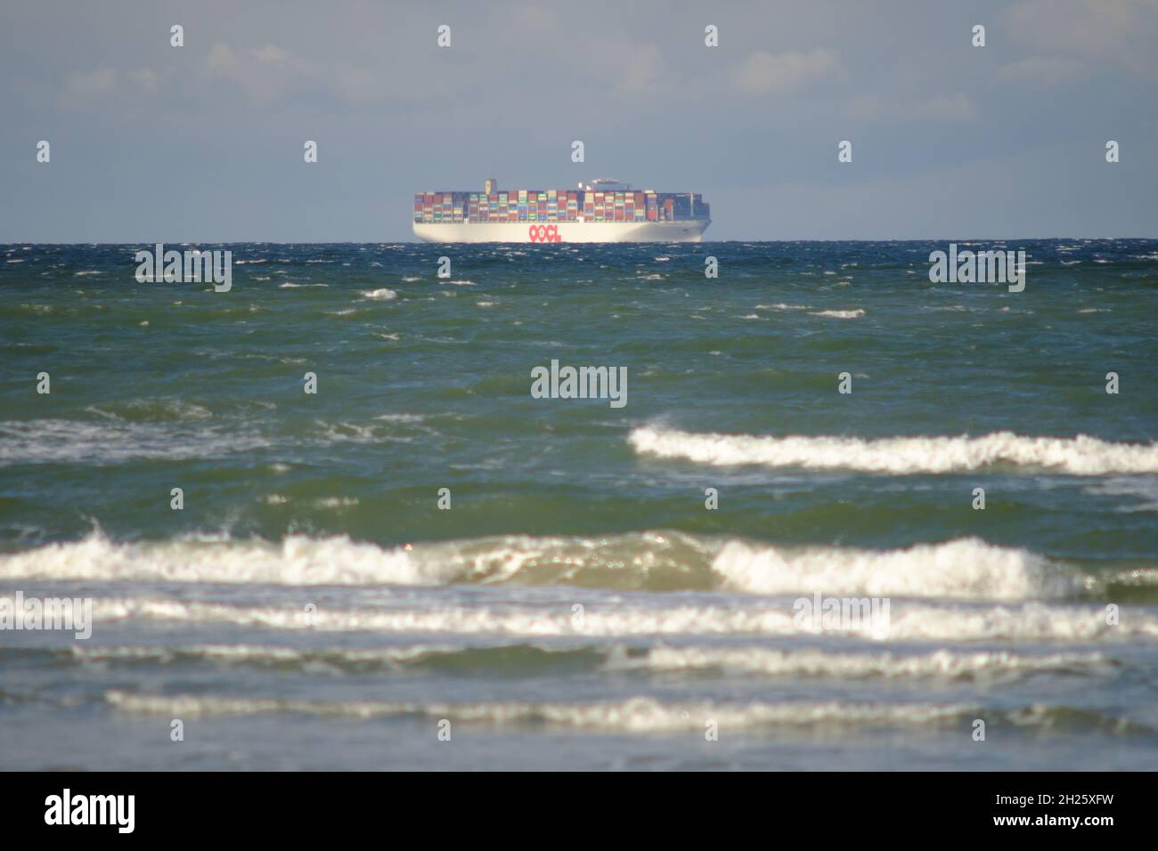 Container ship in Baltic Stock Photo - Alamy