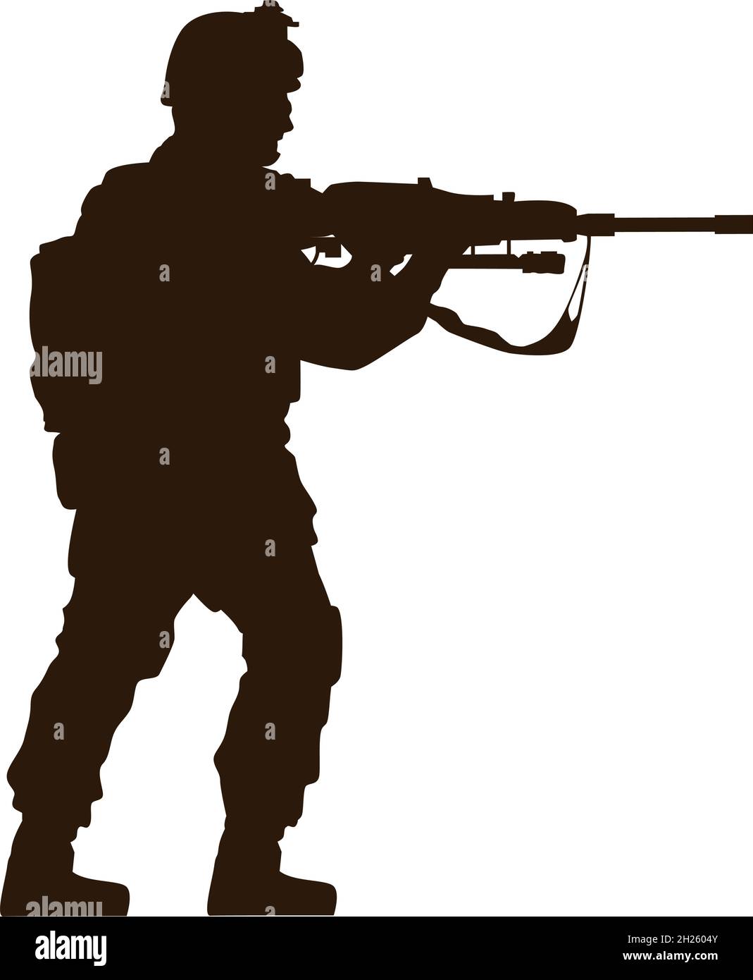 soldier pointing rifle silhouette Stock Vector Image & Art - Alamy