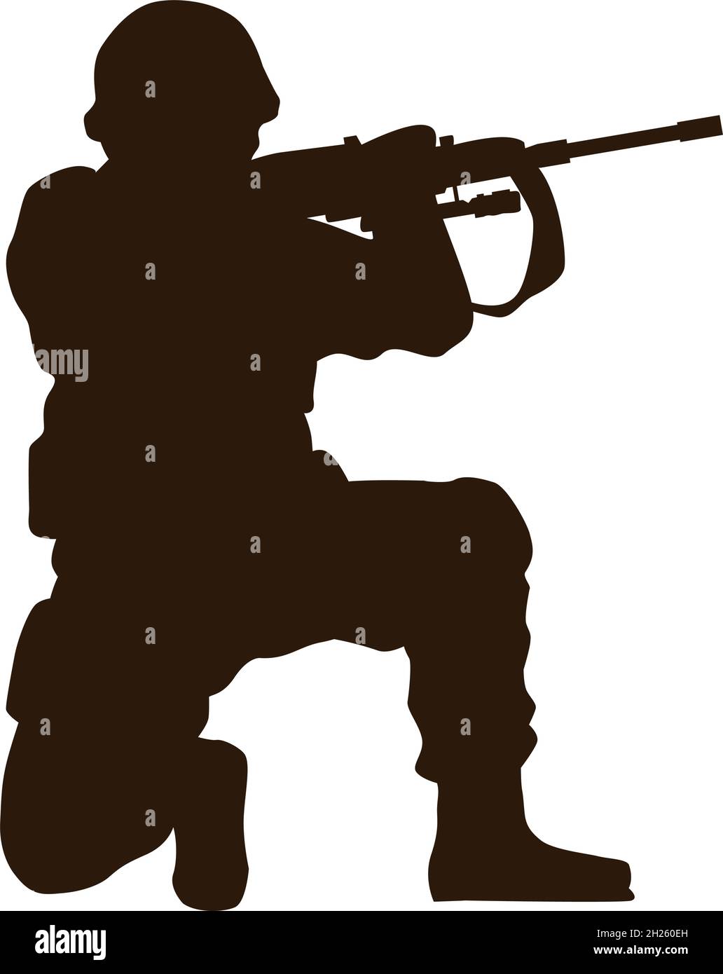 Silhouette pointing rifle Stock Vector Images - Alamy