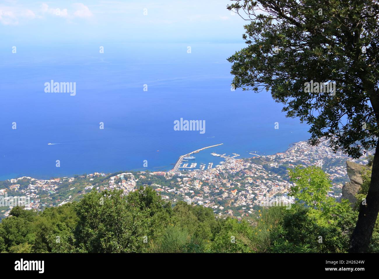 Aerial View from epomeo to Casamicciola, Ischia Island in Italy Stock ...
