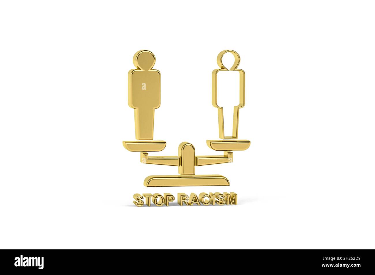 Black lives matter - Golden racism icon isolated on white background ...