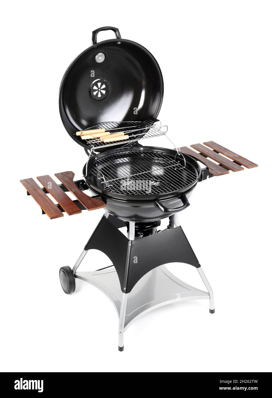 New modern barbecue grill on white background Stock Photo - Alamy