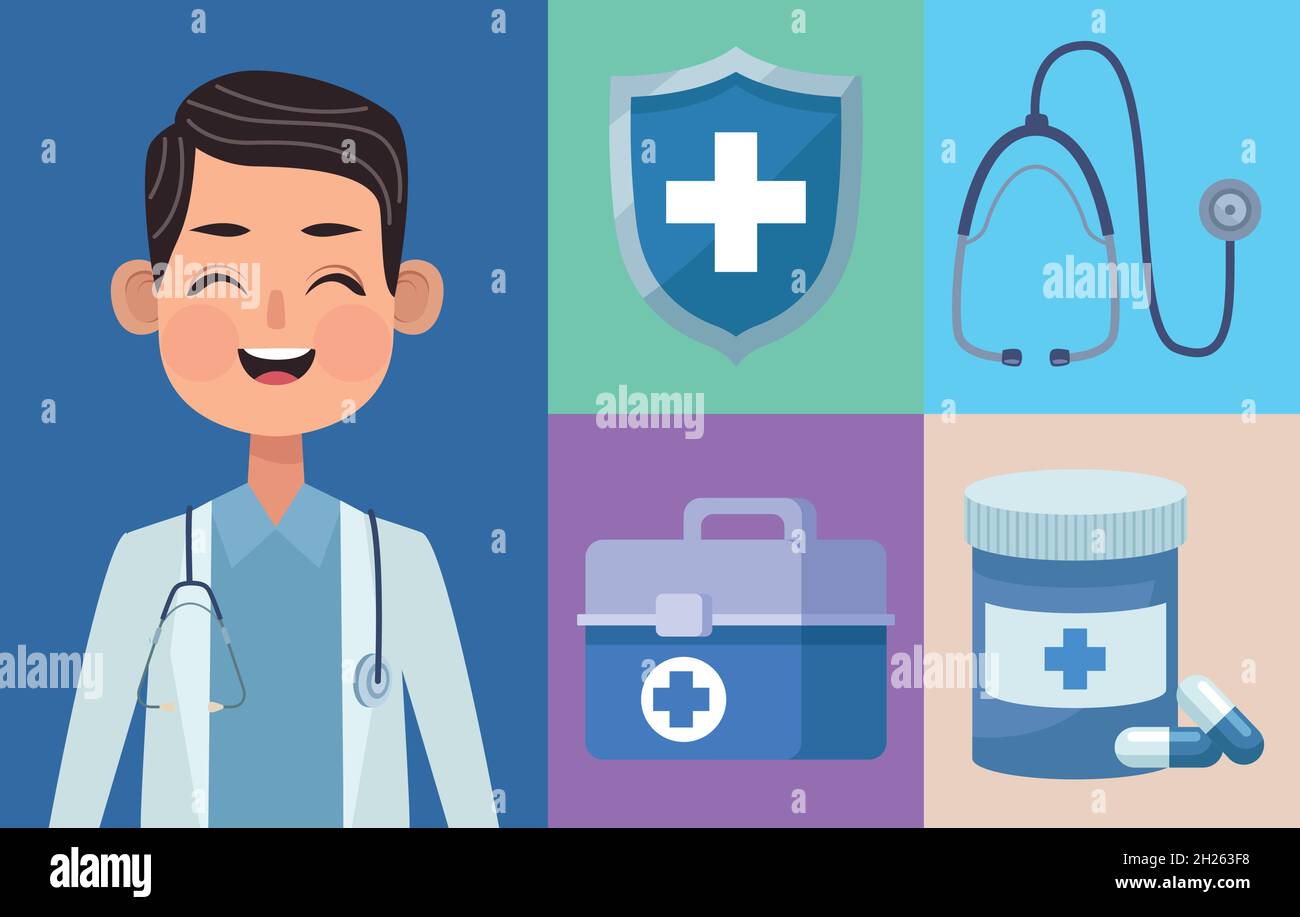 Five medical healthcare set Stock Vector Images - Alamy