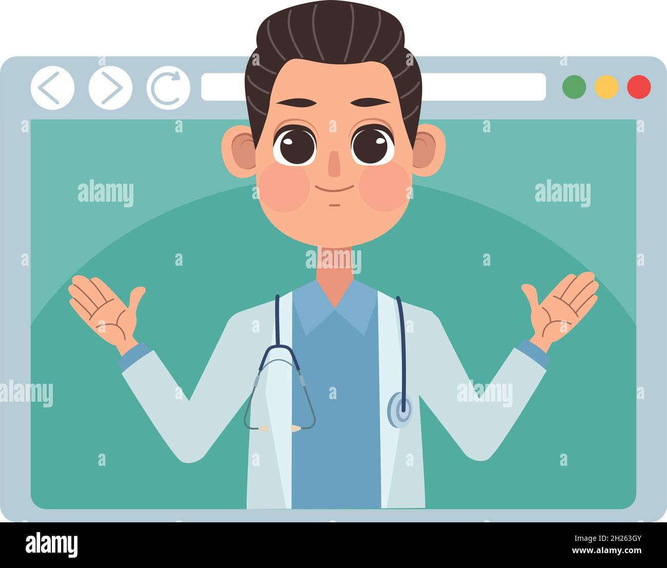 webpage with doctor Stock Vector Image & Art - Alamy