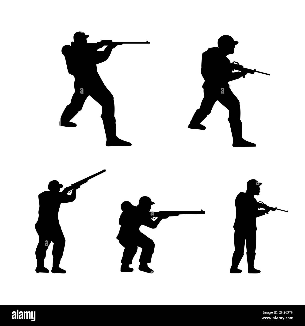 silhouette soldier military army illustration design template Stock ...