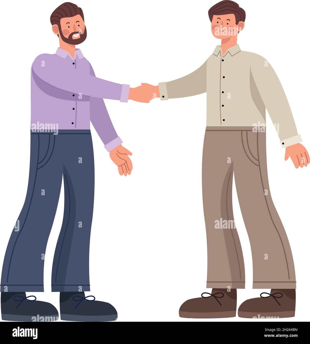 businessmen handshake characters Stock Vector Image & Art - Alamy