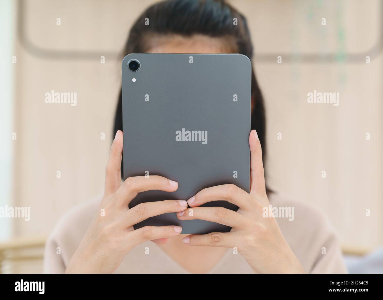 Bangkok, Thailand - October 7, 2021: Close up women hand using Apple ...
