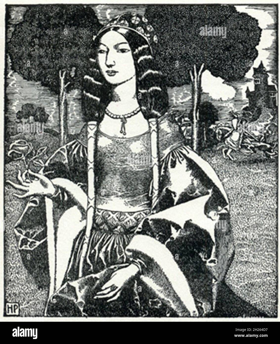 Vintage Arthurian Legend art Stock Photo - Alamy