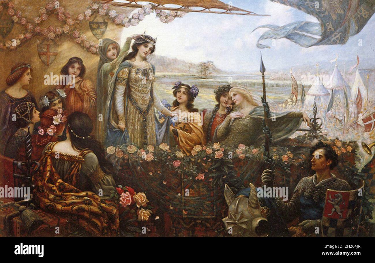 Vintage Arthurian Legend art Stock Photo - Alamy