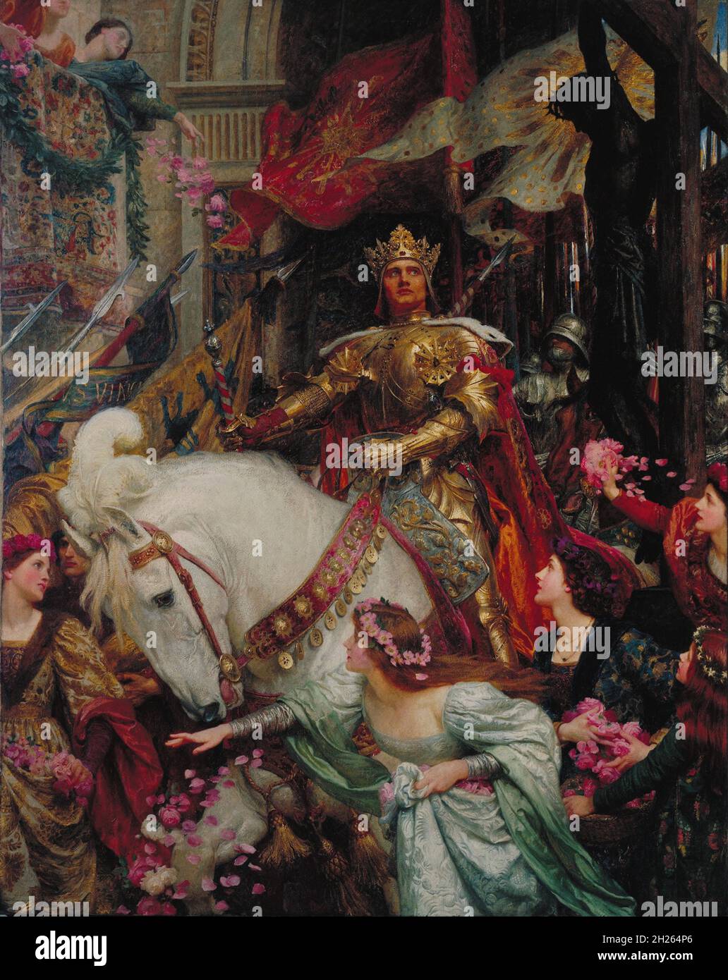Vintage Arthurian Legend art Stock Photo - Alamy
