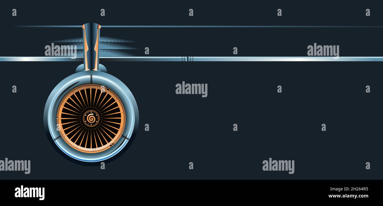 wing with turbine. Available EPS-10 vector format separated by groups ...