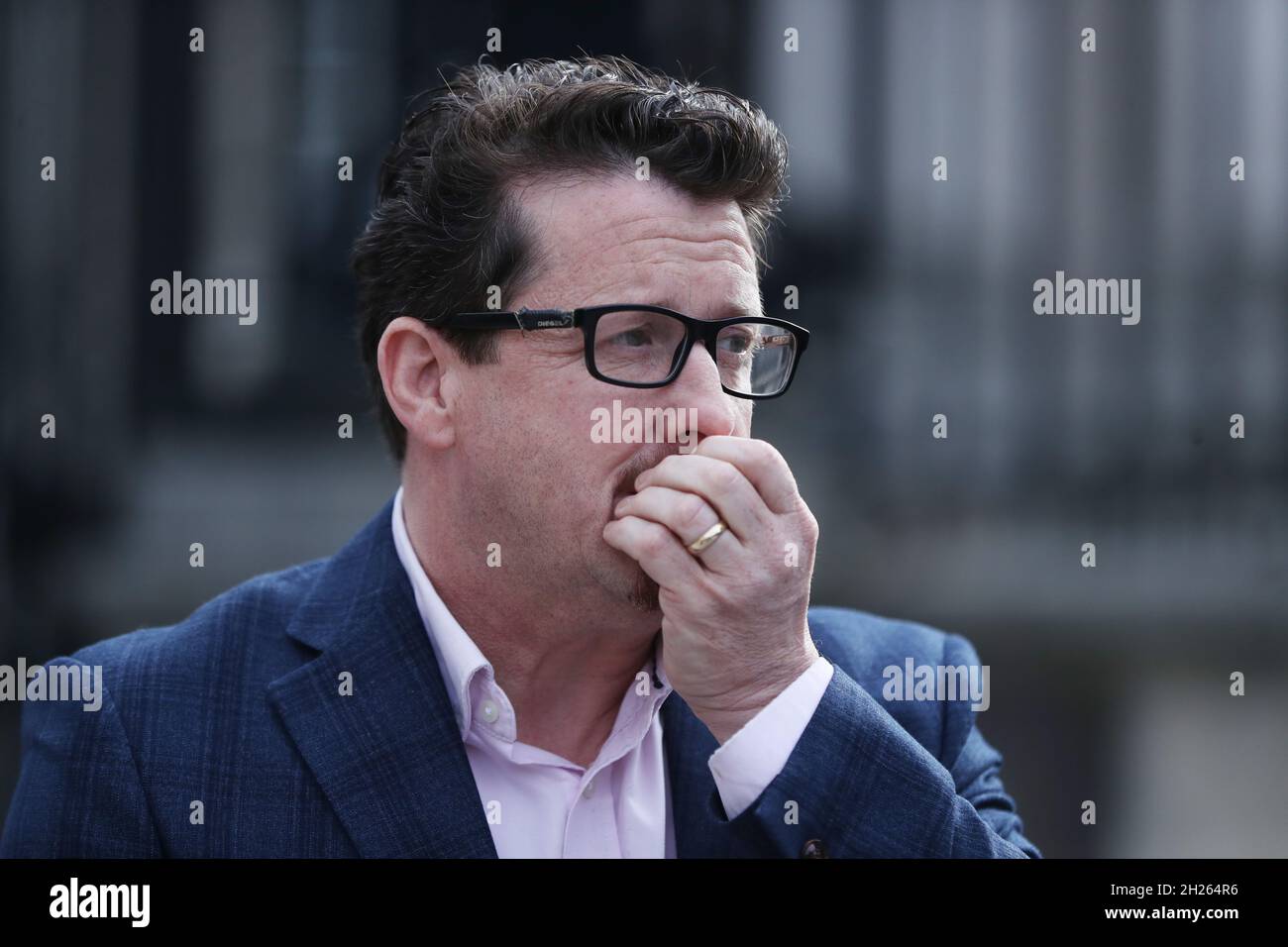 Belfast businessman Sean Napier leaving Belfast High Court, where he is ...
