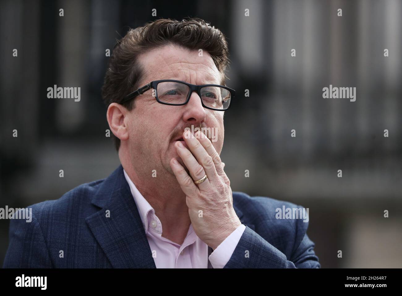 Belfast businessman Sean Napier leaving Belfast High Court, where he is ...
