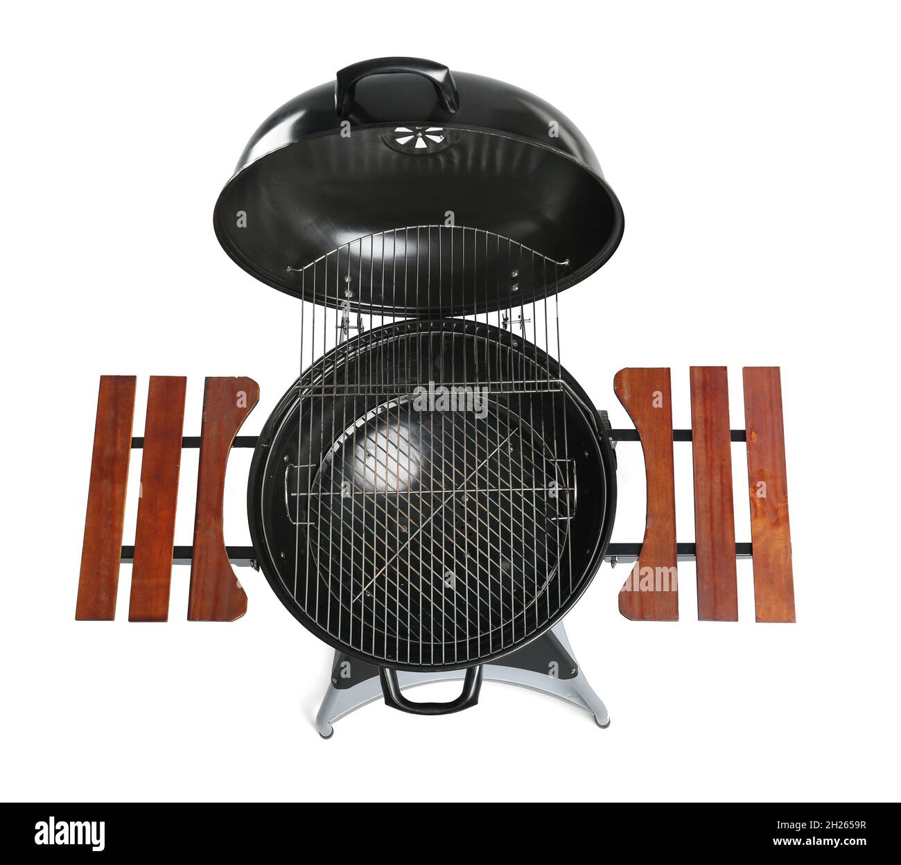 New modern barbecue grill on white background Stock Photo - Alamy