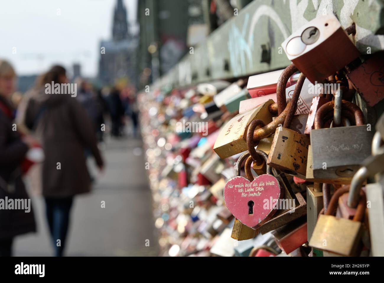 Cologne bridge love padlocks Stock Photo - Alamy