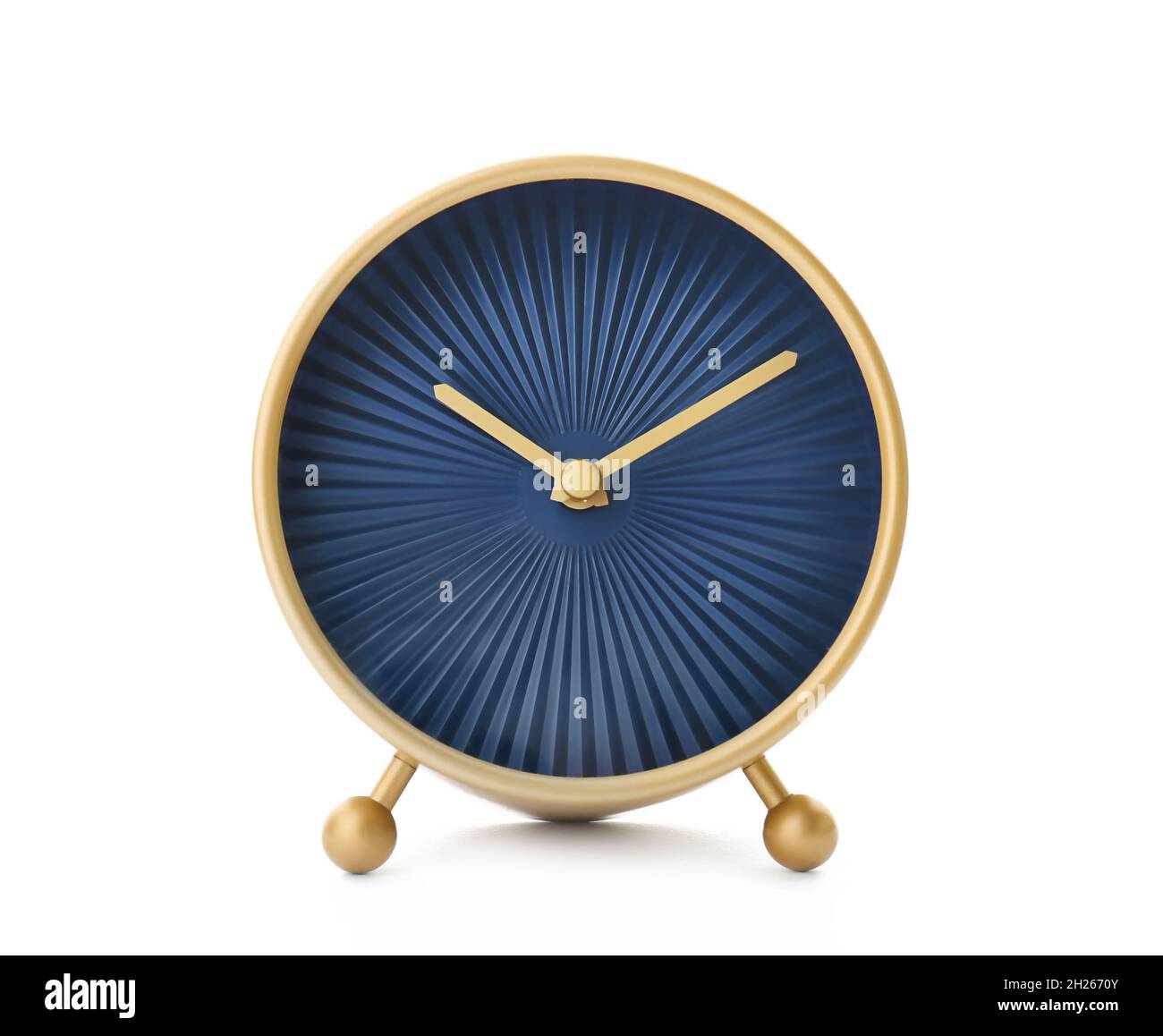 Beautiful clock on white background. Time change concept Stock Photo ...