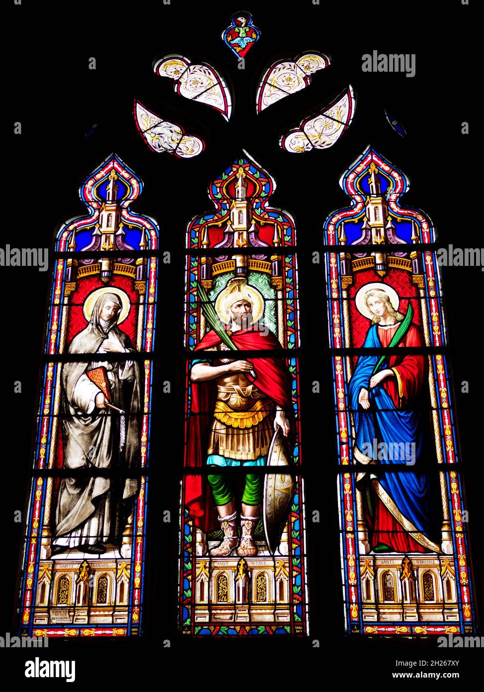 Sainte francoise la romaine saint octave sainte virginie hi-res stock ...