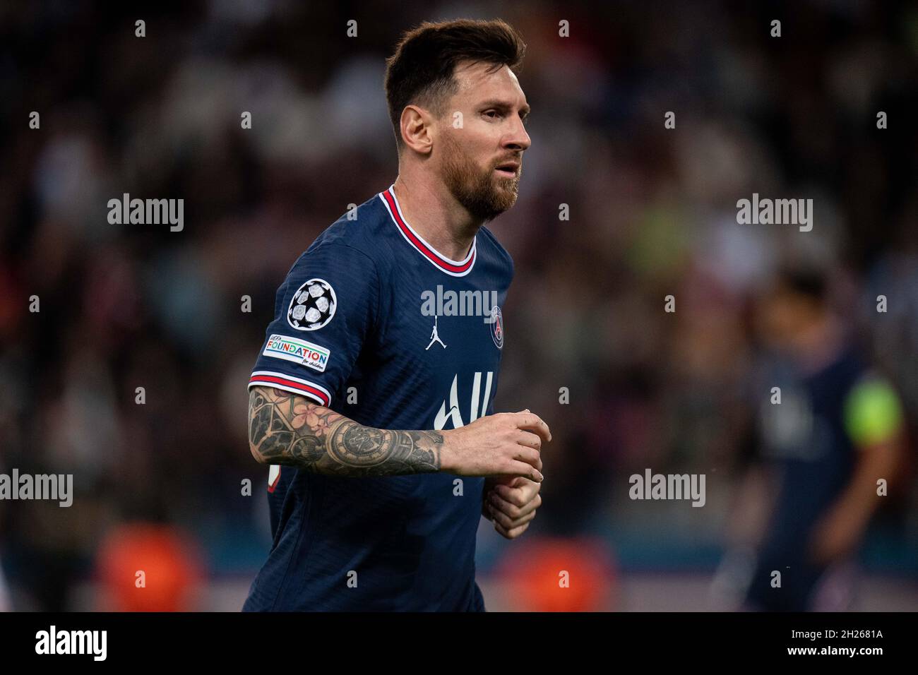 PARIS, FRANCE - OCTOBER 19: Lionel Messi of Paris Saint-Germain during ...