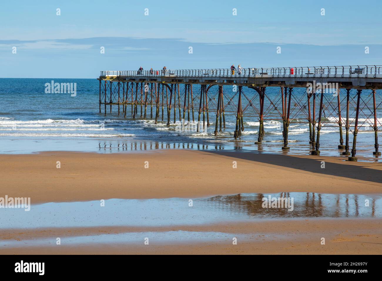 The Victorian Pier on the beach at Saltburn-by-the-Sea, North Yorkshire ...