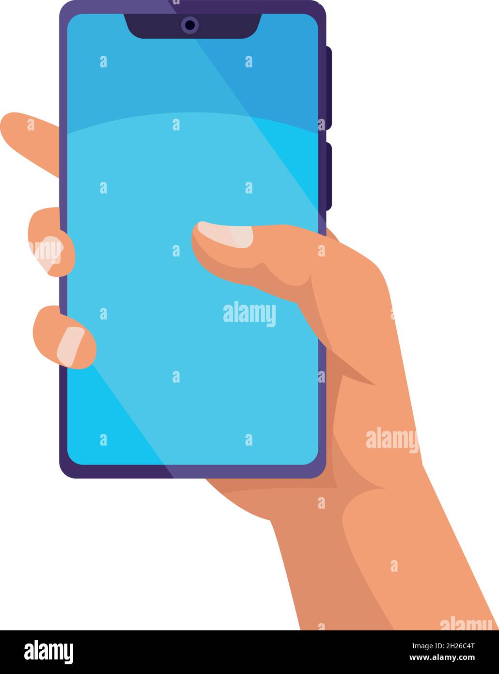 hand lifting smartphone Stock Vector Image & Art - Alamy