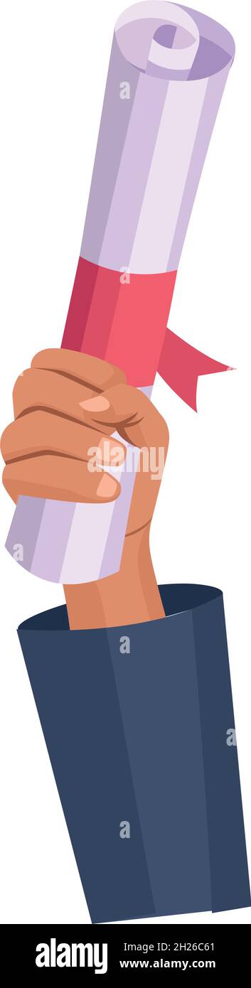 hand with graduation diploma Stock Vector Image & Art - Alamy