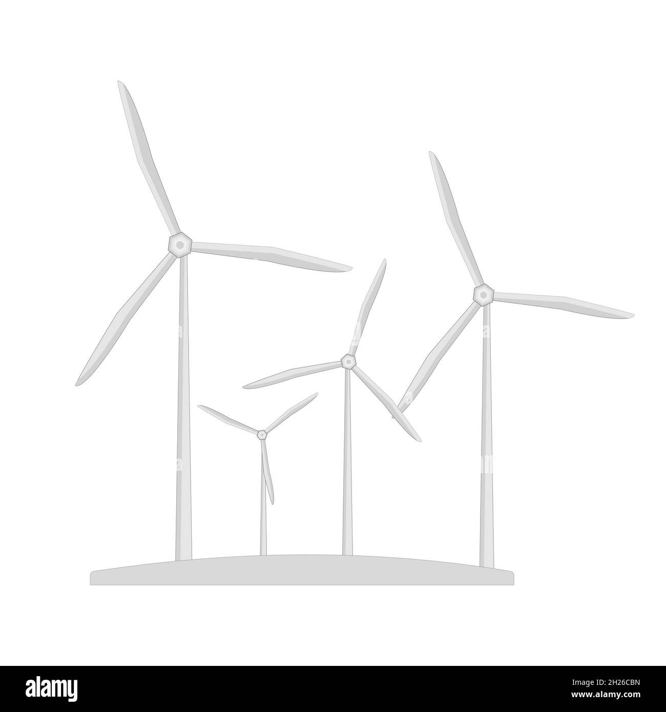 Offshore wind turbine vector vectors Stock Vector Images - Alamy