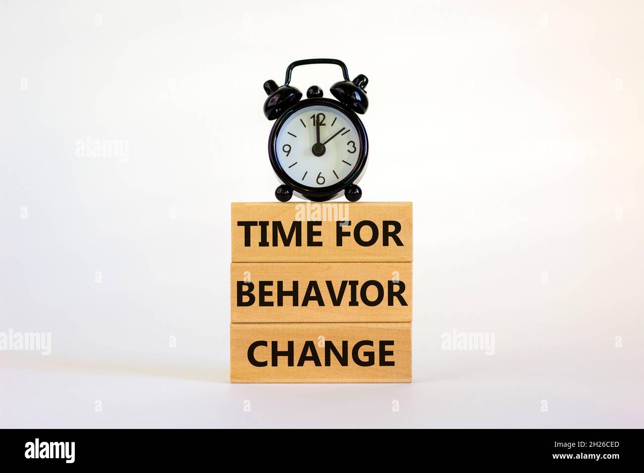 Time for behavior change symbol. Words Time for behavior change on ...