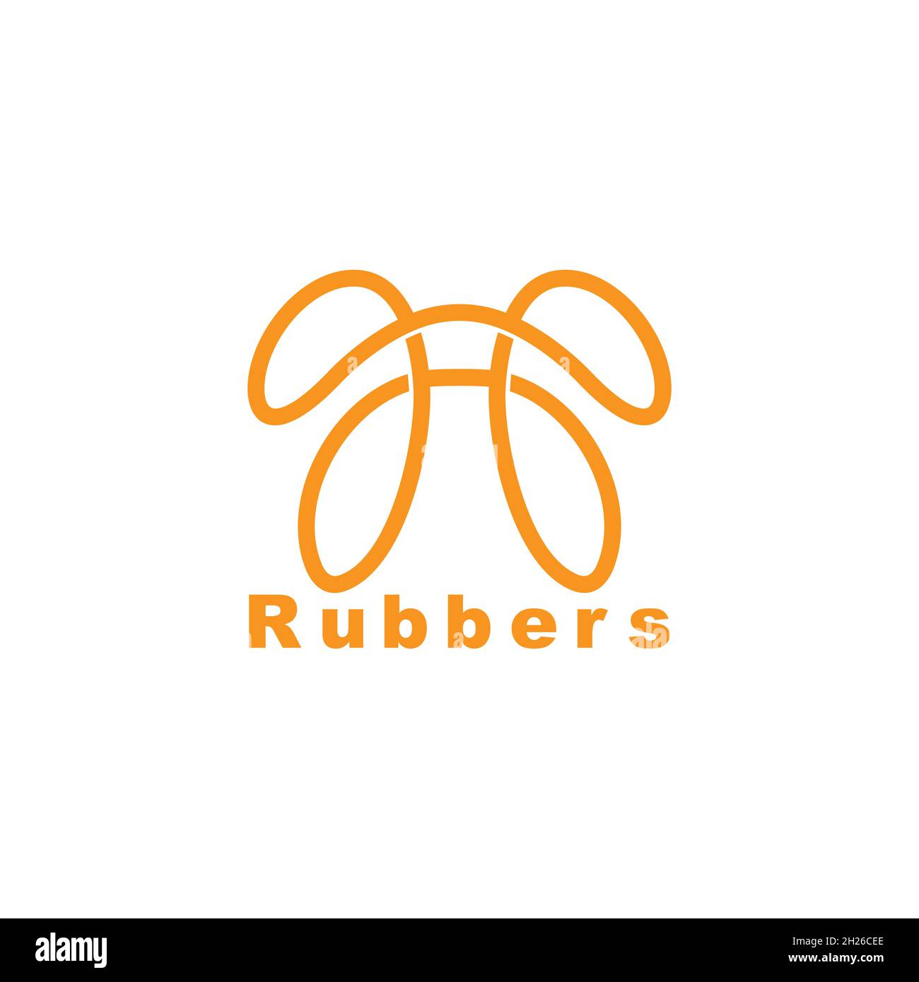 letter abstract rubber shape lines art logo vector Stock Vector Image ...