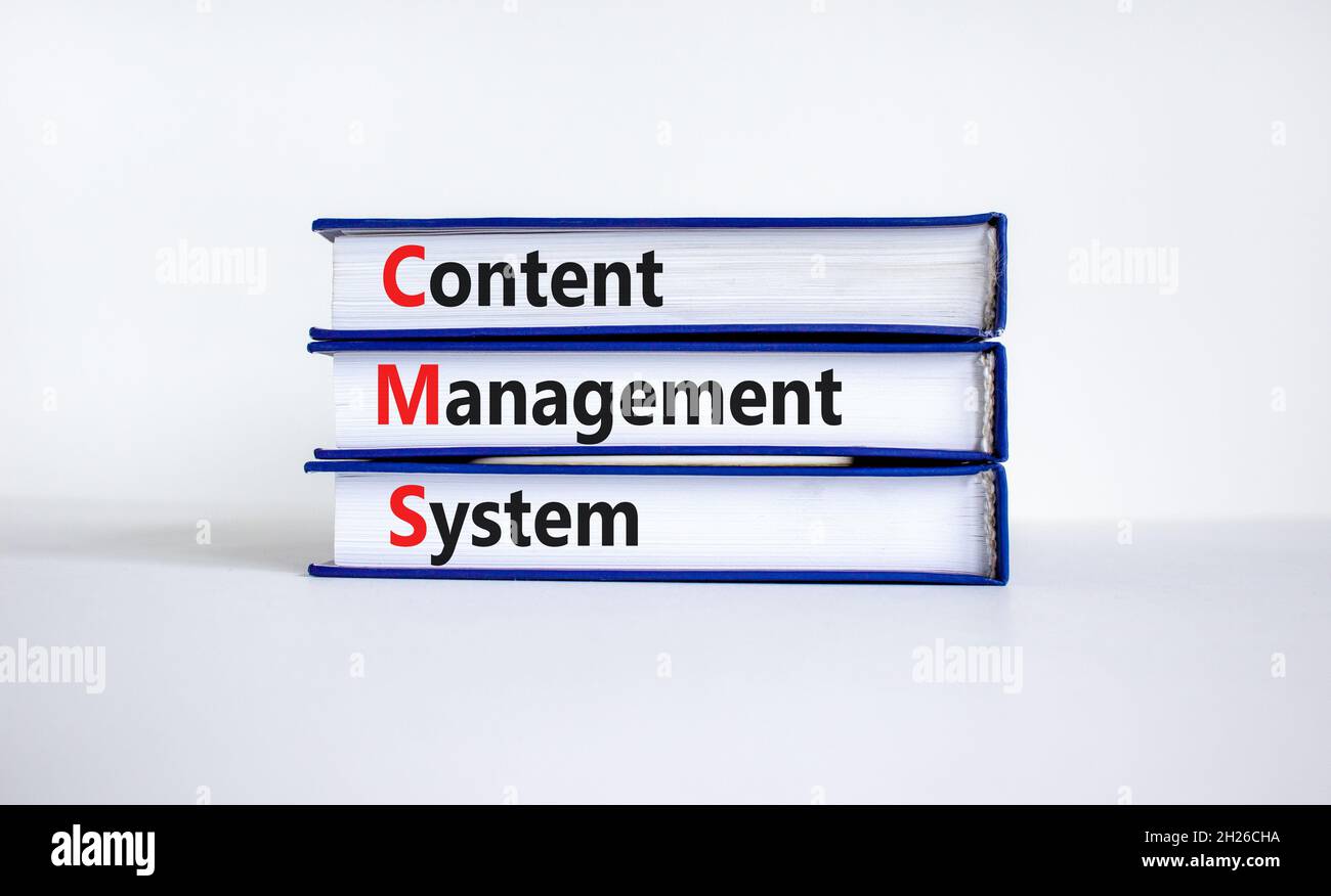 CMS content management system symbol. Concept words CMS content ...