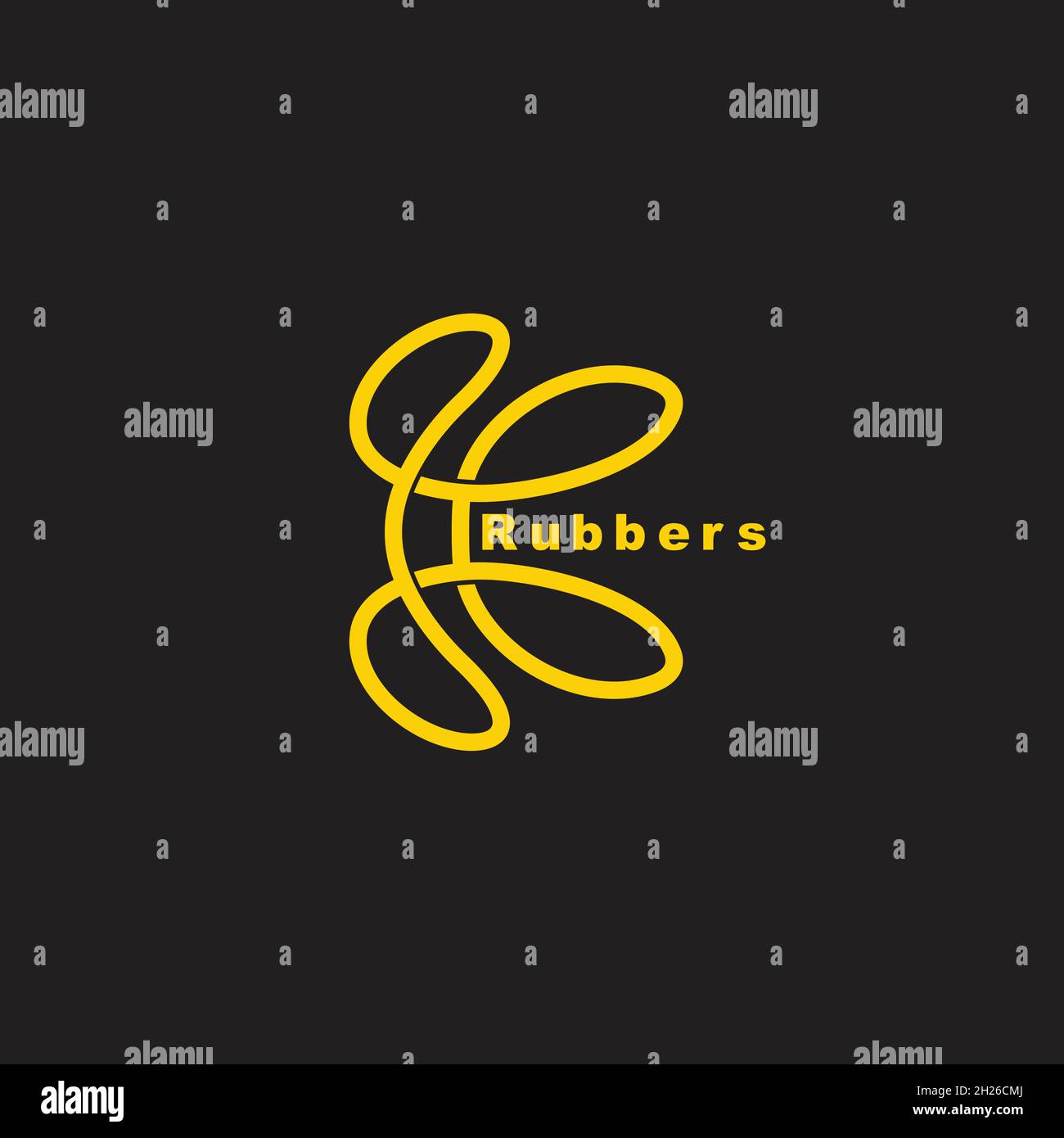 Black rubber cord Stock Vector Images - Alamy