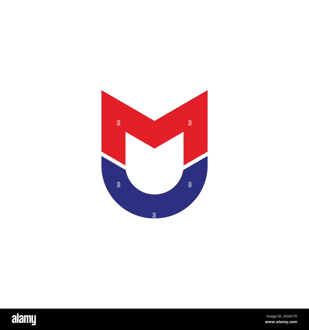 letter mu simple geometric link line colorful logo vector Stock Vector ...