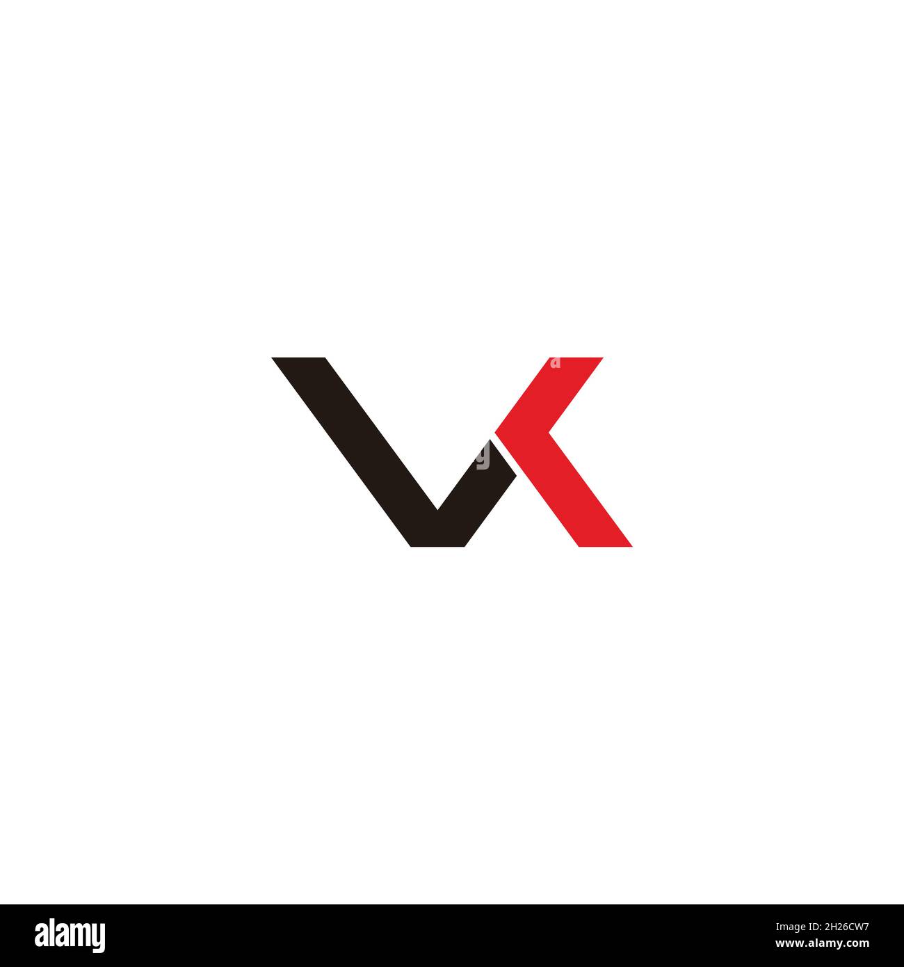 letter vk simple geometric line arrow simple logo vector Stock Vector ...