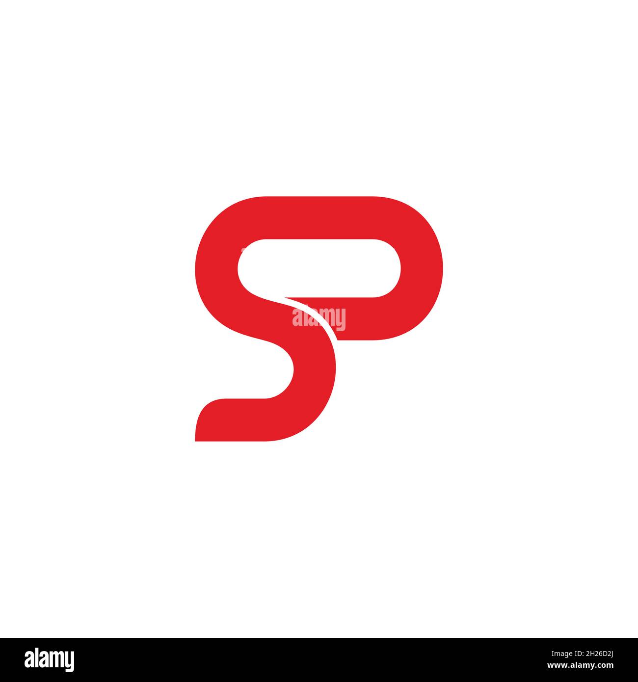 letter sp curves loop simple geometric logo vector Stock Vector Image ...