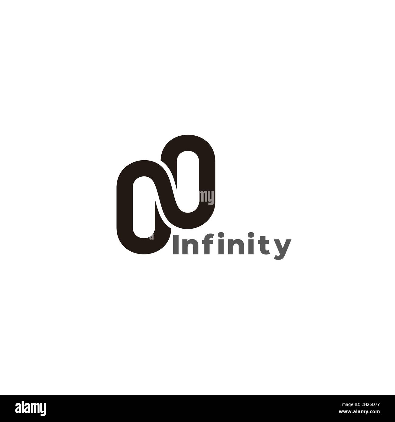 letter n simple loop infinity line geometric logo vector Stock Vector ...