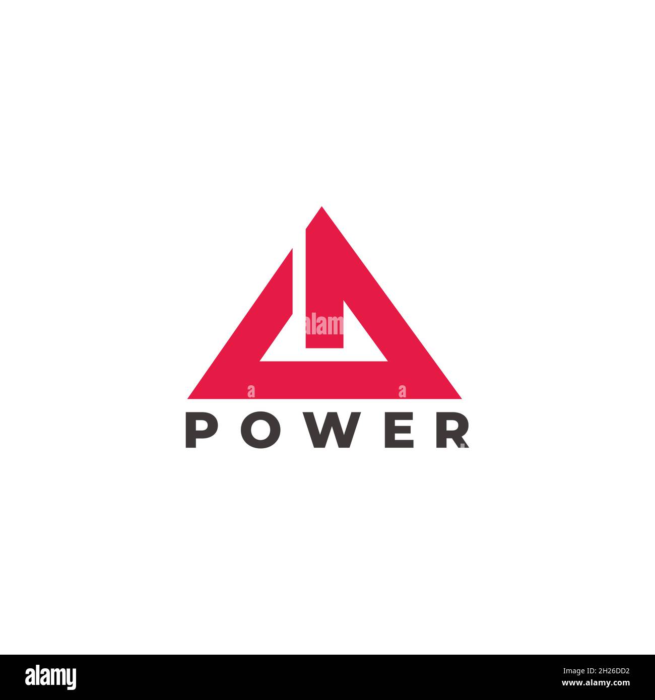 triangle power button symbol geometric simple logo vector Stock Vector ...