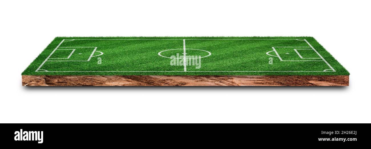 Soccer or football field isolated on white background Stock Photo - Alamy
