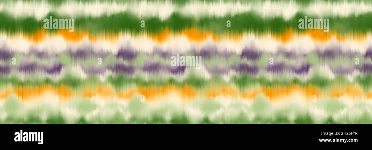 Seamless funky striped tie dye motif print border for surface design ...