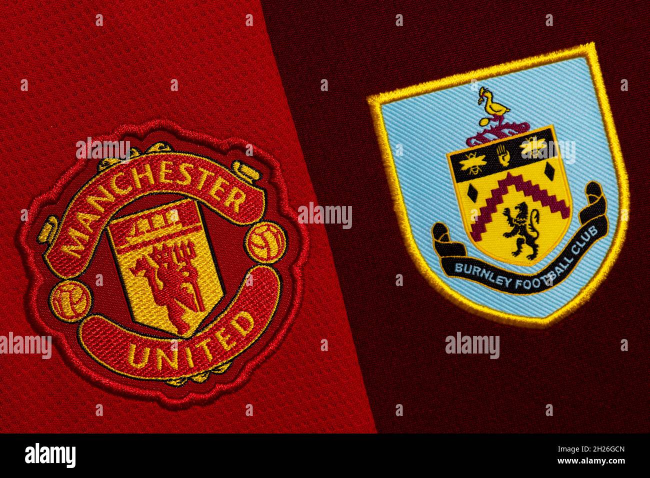 Manchester united burnley logo hi-res stock photography and images - Alamy