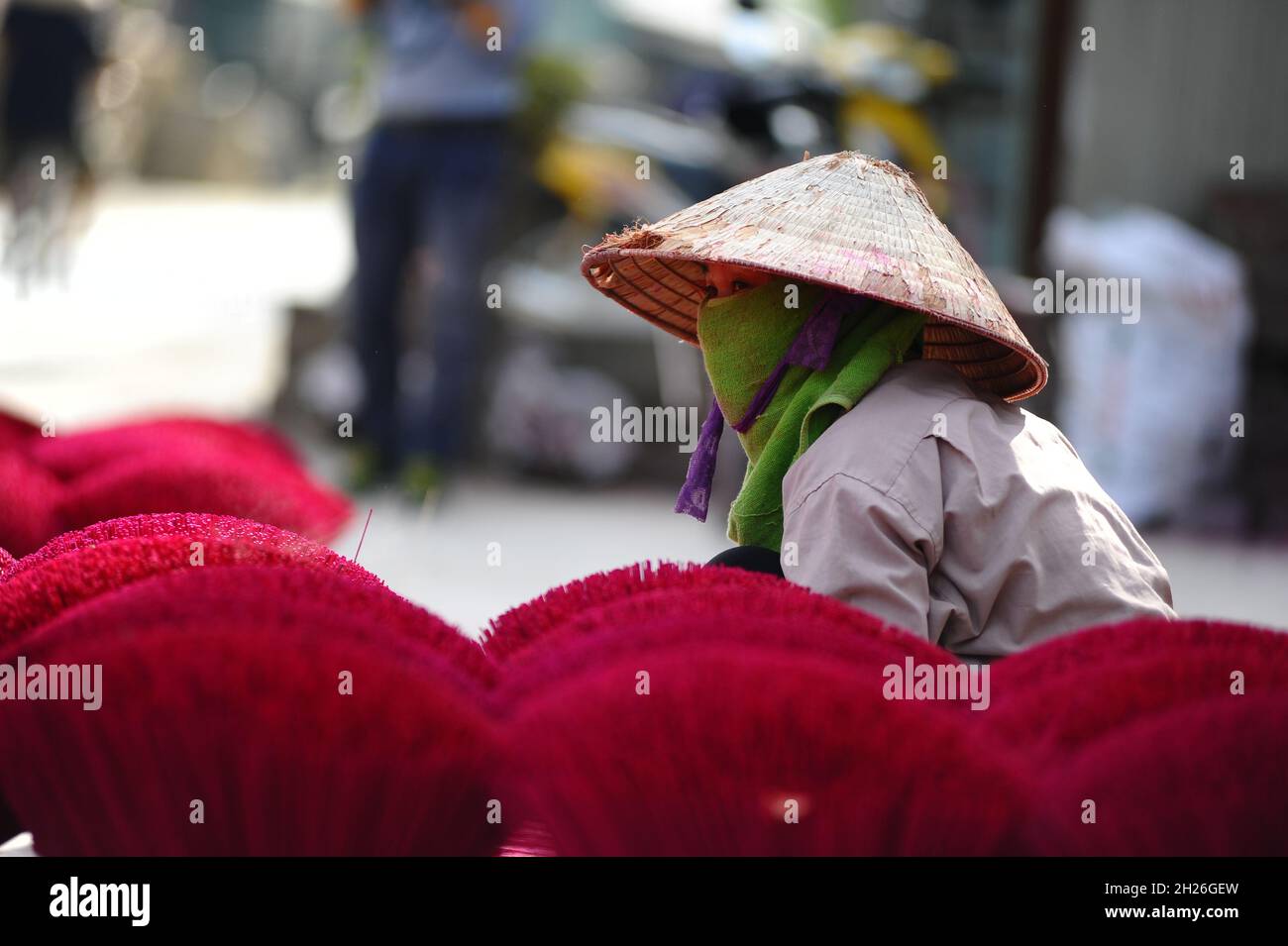 Woman red incense hi-res stock photography and images - Alamy