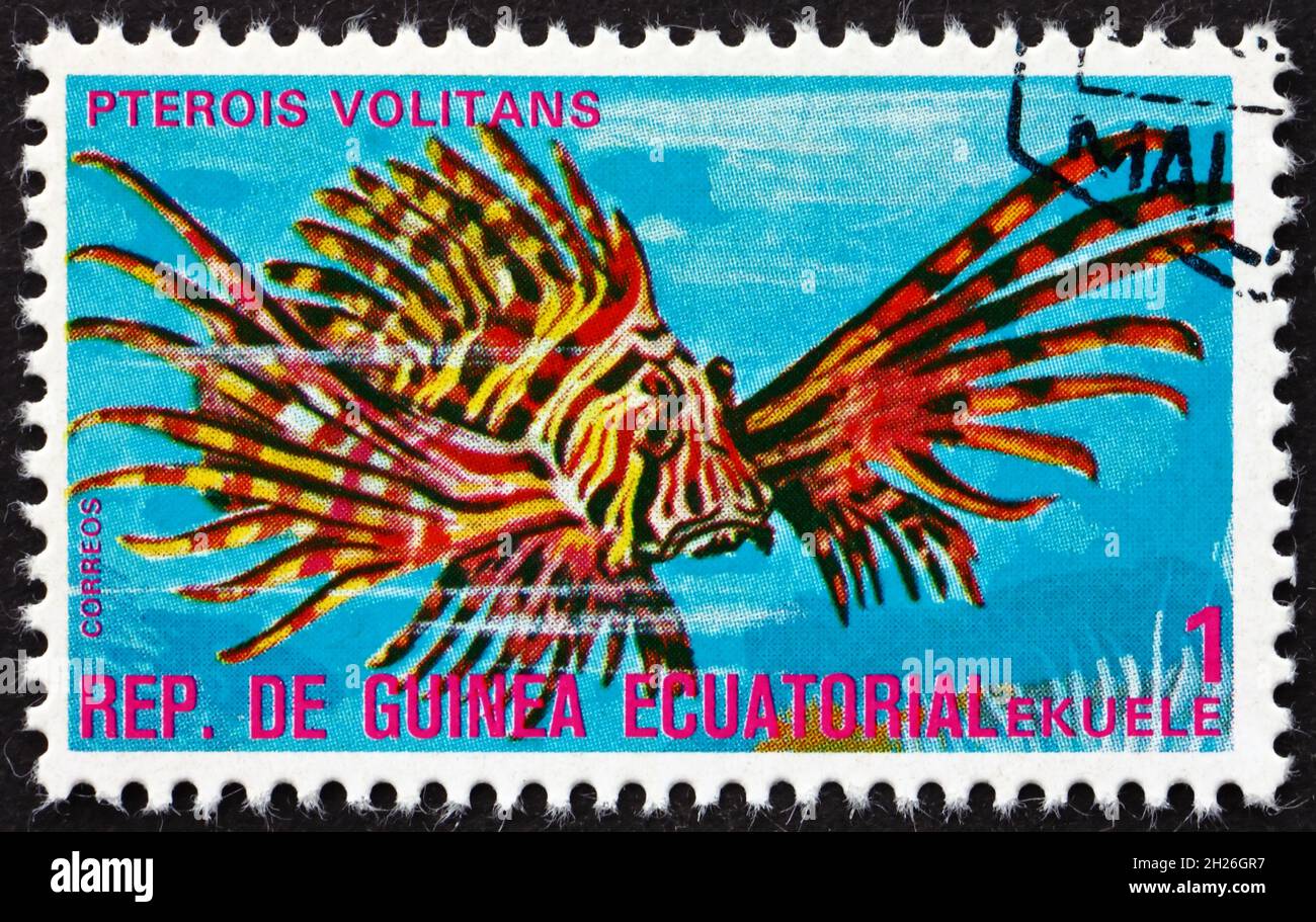 EQUATORIAL GUINEA - CIRCA 1975: a stamp printed in Equatorial Guinea ...