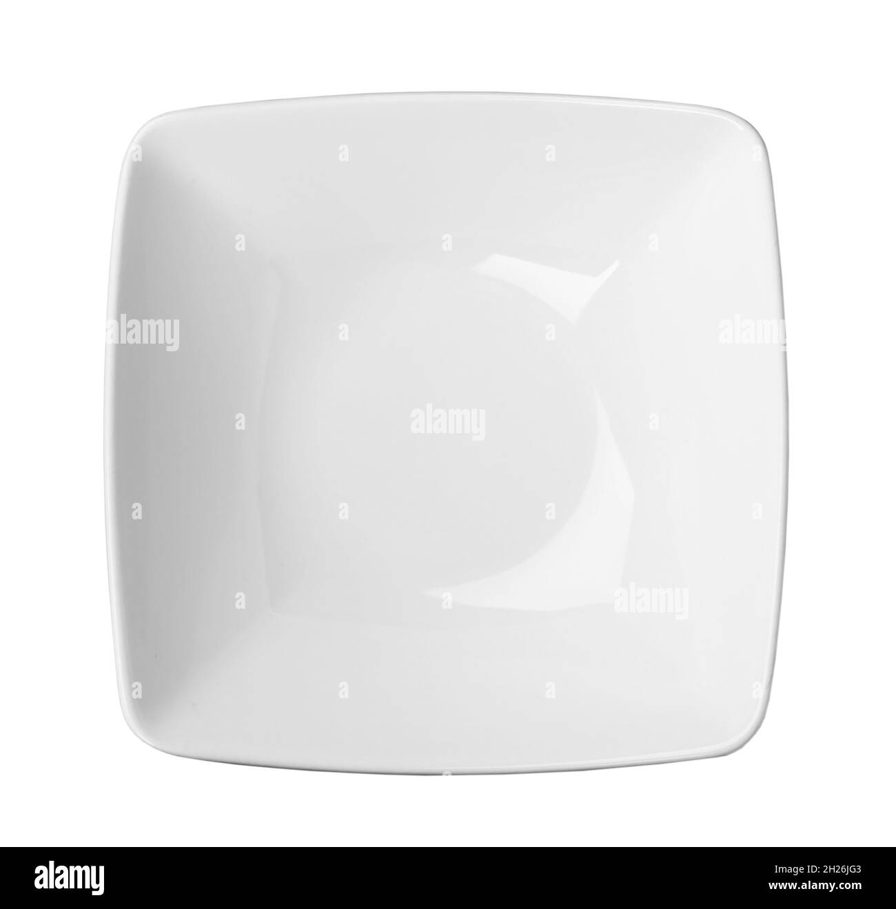 Ceramic bowl with space for text on white background, top view. Washing ...