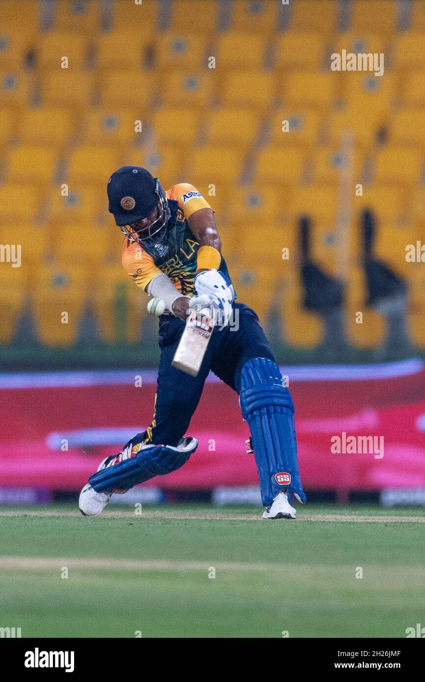 Dasun Shanaka of Sri Lanka batting during the ICC Mens T20 World Cup ...