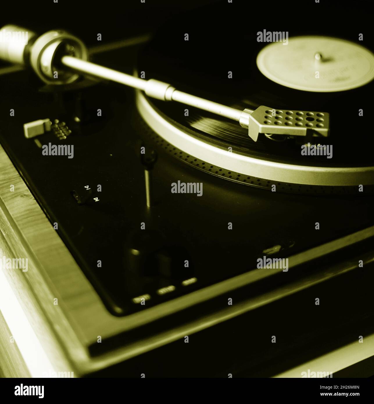 Vintage retro record player music album cover deign for dj complilation ...