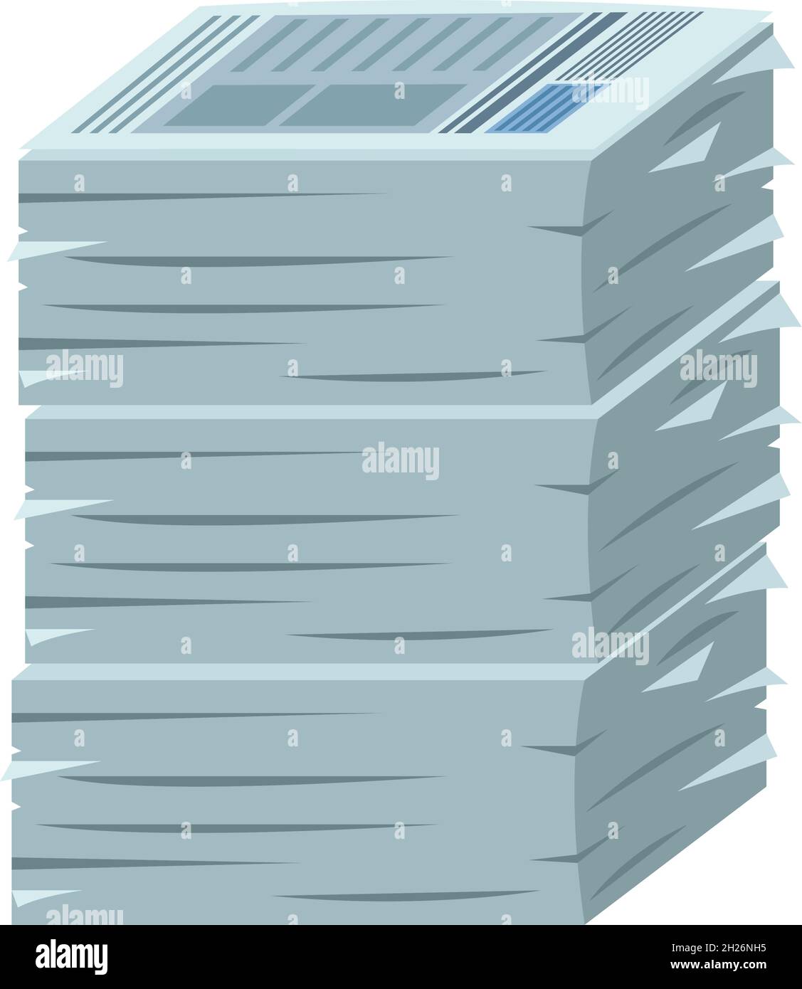 Pile of white paper sheets isolated Stock Vector Images - Alamy