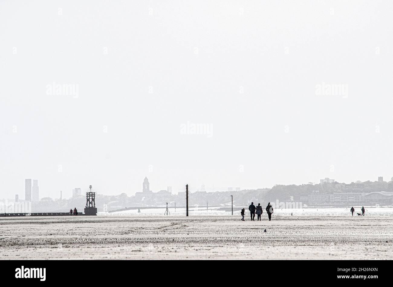 Lowry On The Beach Stock Photo - Alamy