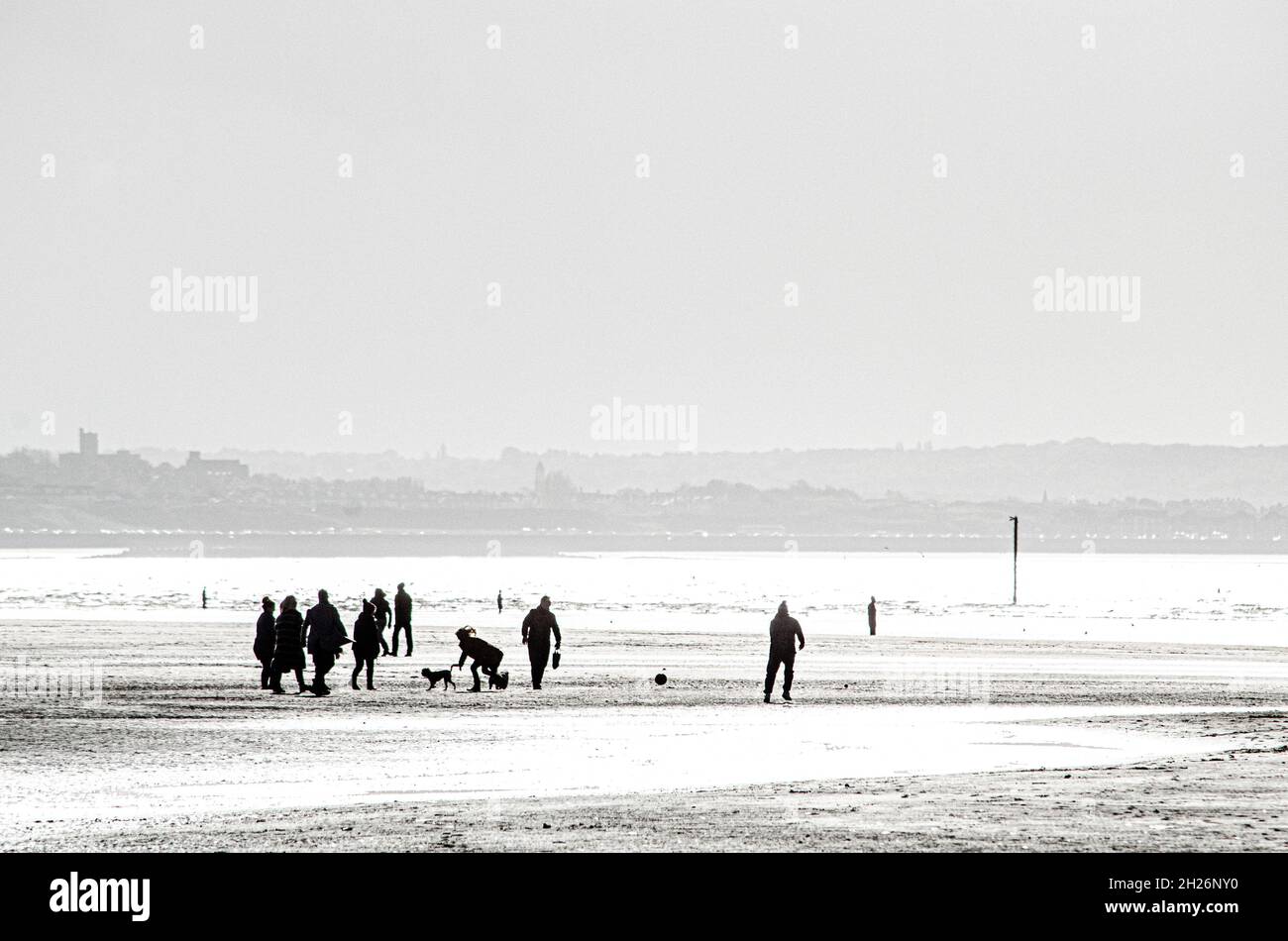 Formby beach statues hi-res stock photography and images - Alamy