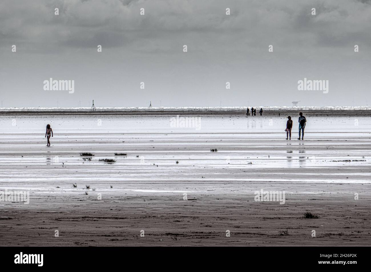 Formby beach statues hi-res stock photography and images - Alamy