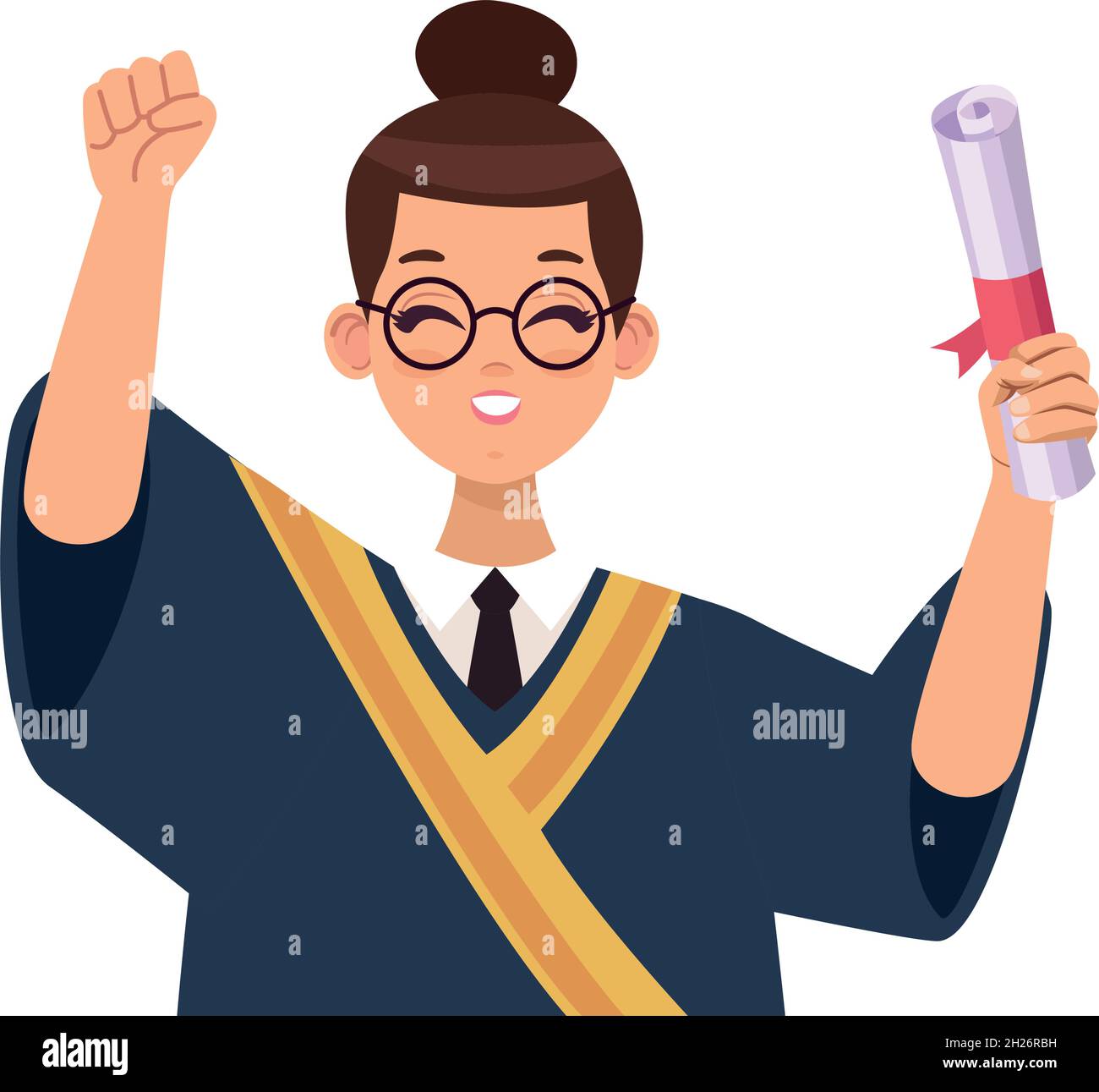 genius girl graduate character Stock Vector Image & Art - Alamy