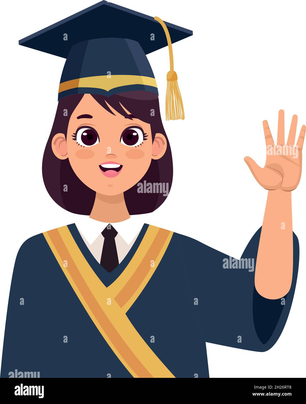 young lady graduate character Stock Vector Image & Art - Alamy